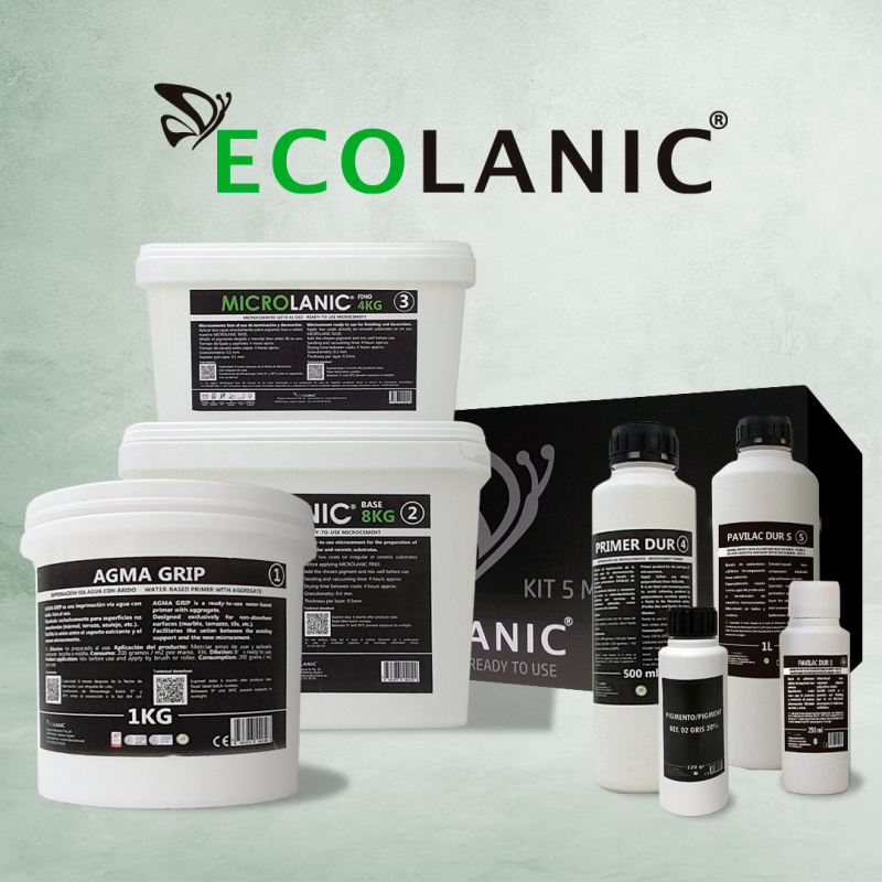 Kit microcemento 5m² listo al uso para Baños, duchas y Cocinas. ACABADO ...